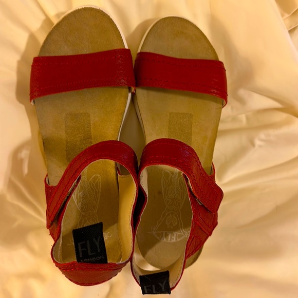 Fly London | Shoes | Amazing Red Fly London Platform Sandals | Poshmark